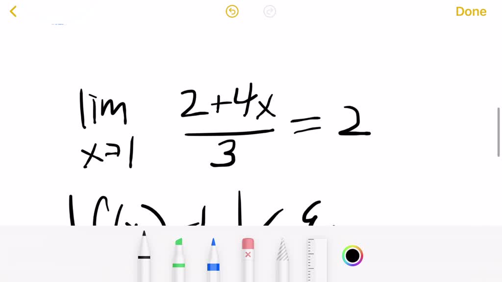 SOLVED:19-32 Prove the statement using the ε, δdefinition of a limit. limx →1 (2+4 x)/(3)=2