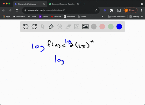 SOLVED:Graph each function on a semi-log scale, the find a formula for ...