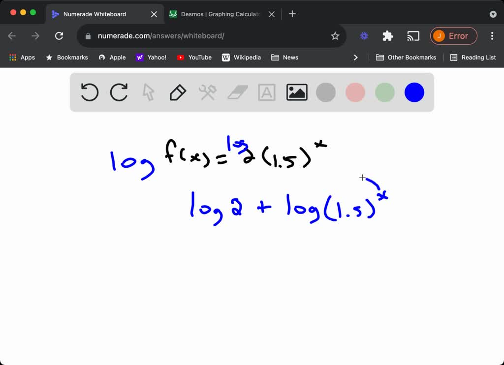 SOLVED:Graph each function on a semi-log scale, the find a formula for ...