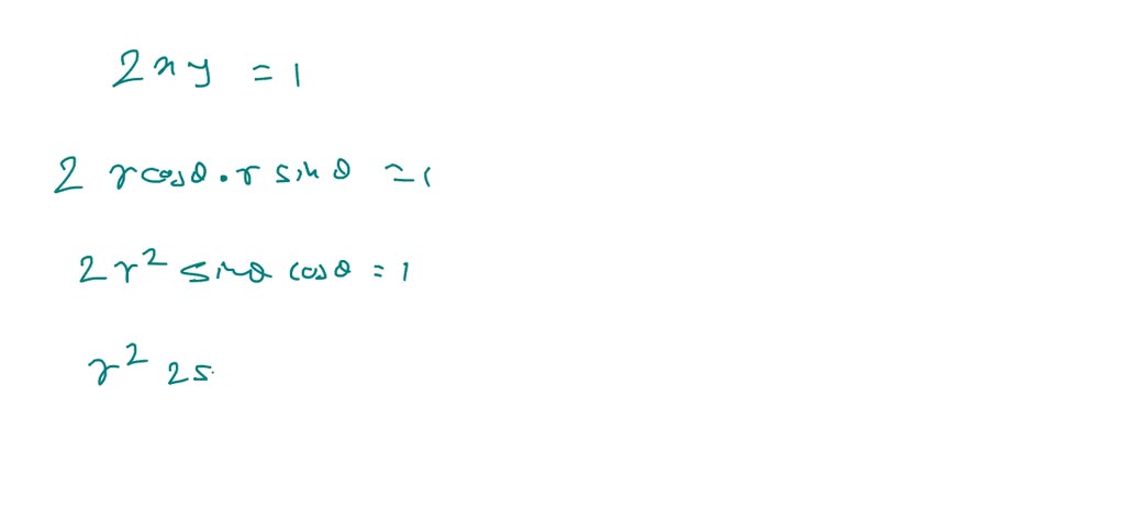 SOLVED Convert The Rectangular Equation To Polar