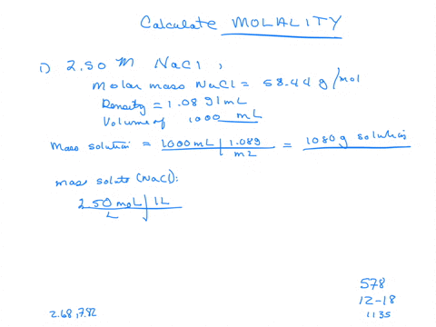 ⏩SOLVED:Calculate the molality of each of the following aqueous… | Numerade
