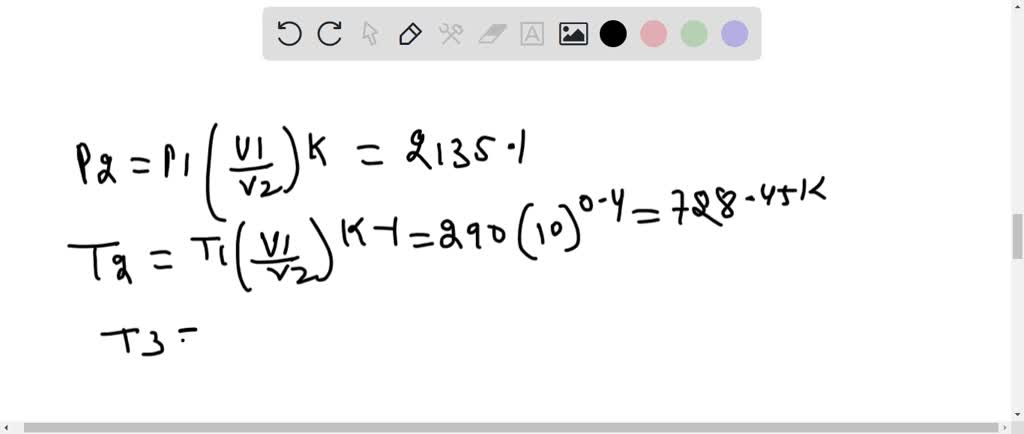 SOLVED:Repeat Problem 10.73, but assume variable specific heat. The ideal gas air tables, Table ...