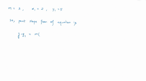 ⏩SOLVED:Write the point-slope form of the equation of the line… | Numerade