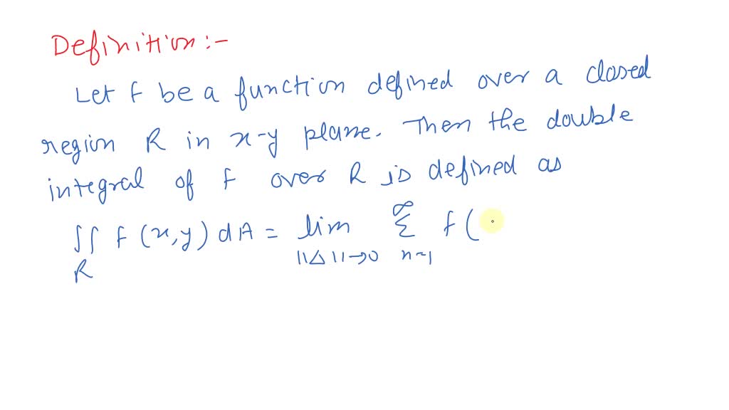 ⏩SOLVED:Show that the definition of the double Itô integral for… | Numerade