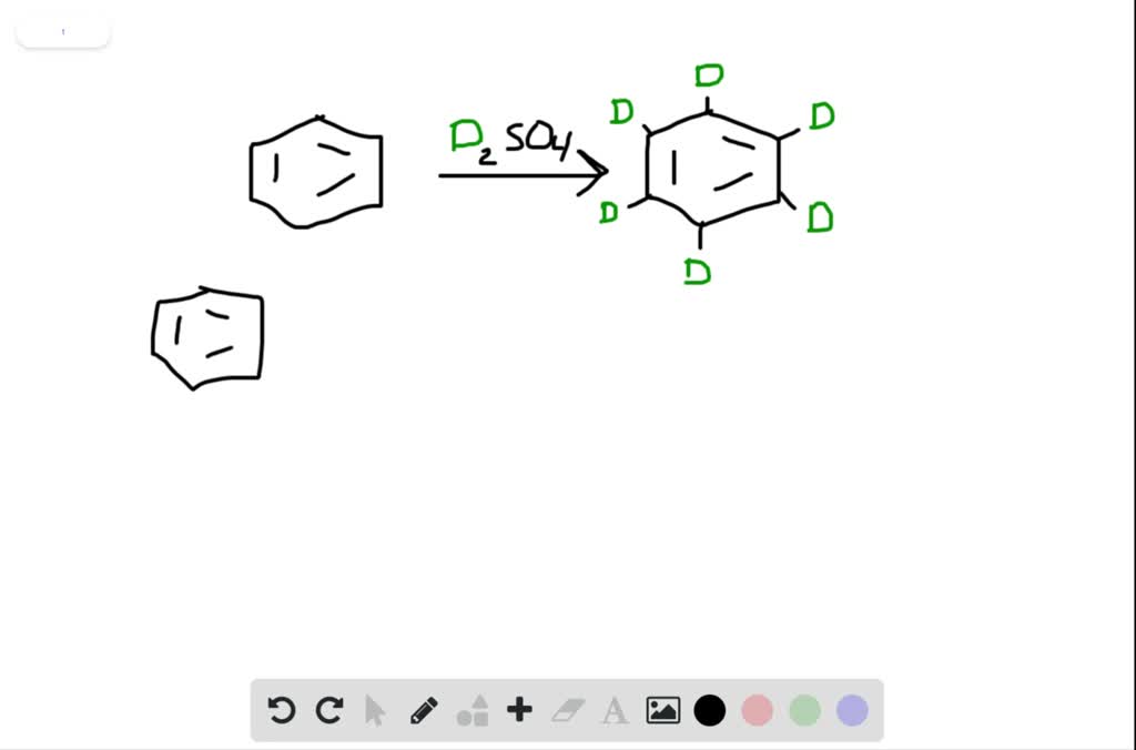 SOLVED: When benzene is treated with D2 SO4, deuterium slowly replaces ...