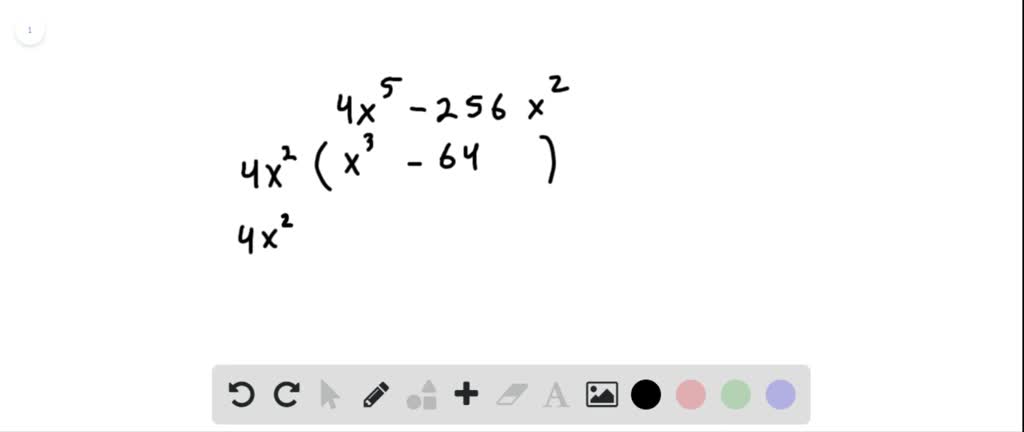 SOLVED:Factor sum or difference of cubes. 4 x^5-256 x^2 SOLVED:Factor sum or difference of cubes. 4 x^5-256 x^2