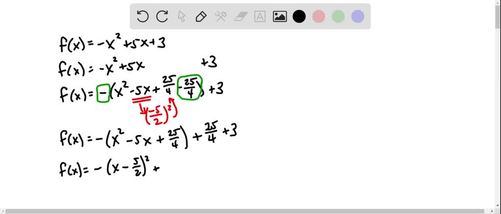 SOLVED:Find the vertex of each parabola. For each equation, decide ...