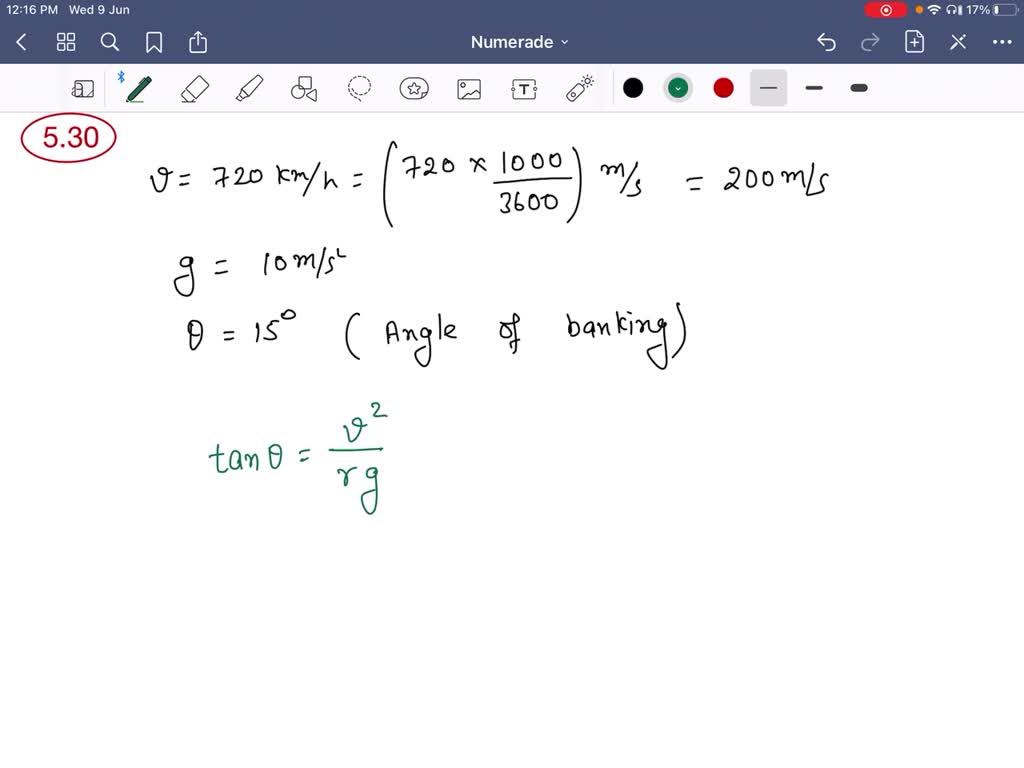 ⏩SOLVED:An aircraft executes a horizontal loop at a speed of 720 km ...
