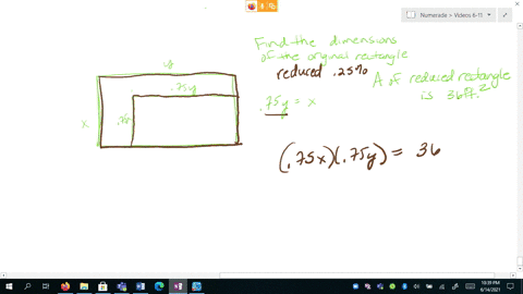 ⏩SOLVED:When a rectangle is reduced 25 % (length and width each… | Numerade