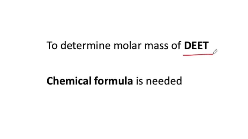 SOLVED:Insect Repellent Many insect repellents use DEET as the active ...