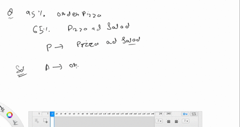 SOLVED:In a pizza restaurant, 95 % of the customers order pizza. If 65 ...