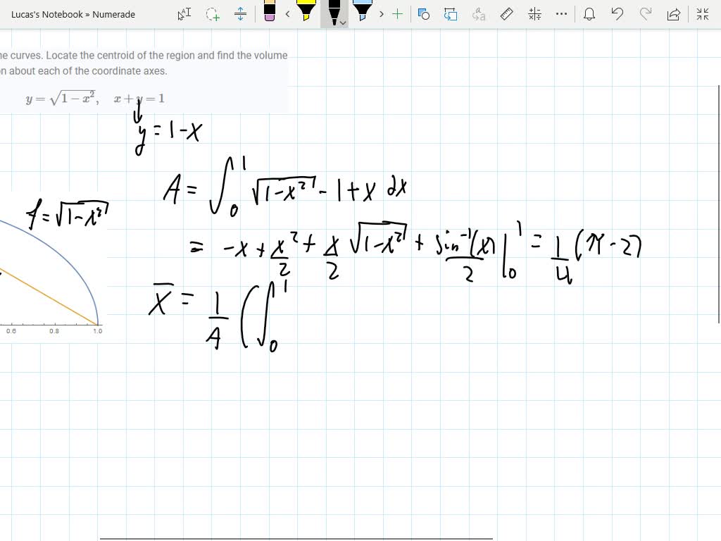SOLVED:Let a>0 . Use a result of Pappus to find the centroid of the ...