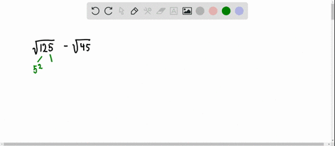 SOLVED:Simplify. \sqrt{\frac{45}{125}}