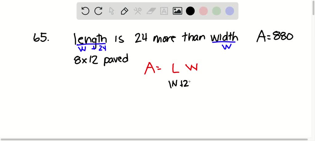 SOLVED:The length of a rectangular plot of land with an area of 880 ...