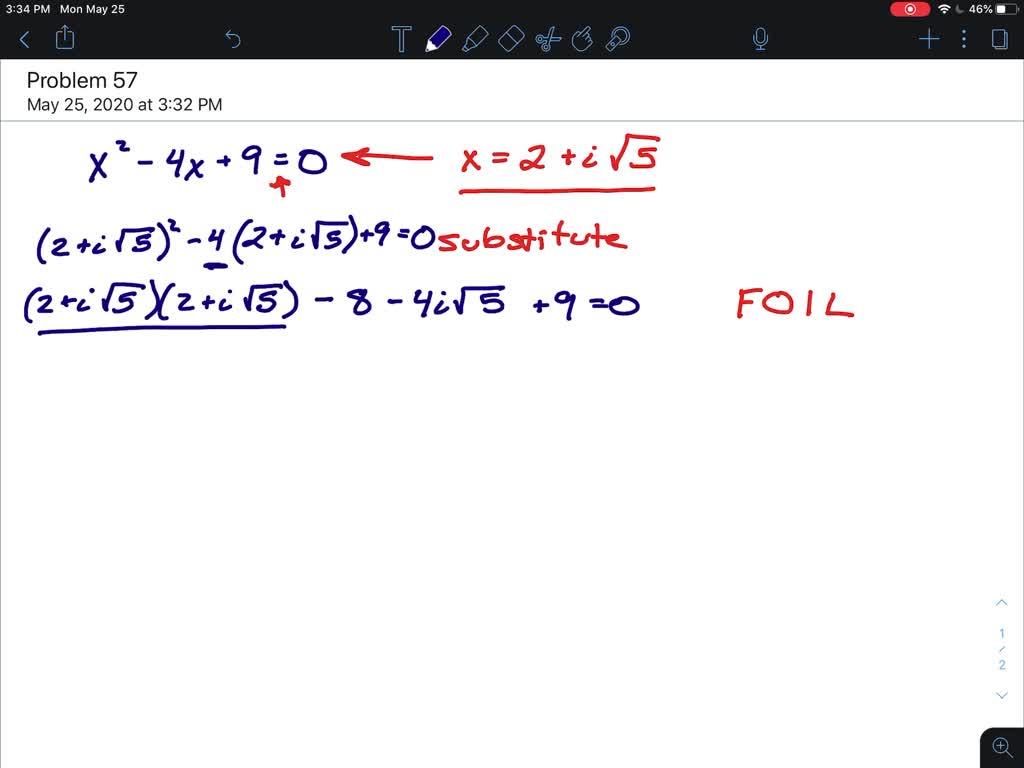 SOLVED:Use substitution to determine if the value shown is a solution to the given equation. Use ...