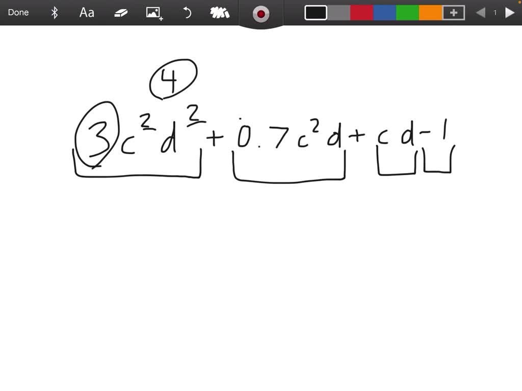 Solved Determine The Number Of Terms In Each Of The Following And State The Degree Of Each