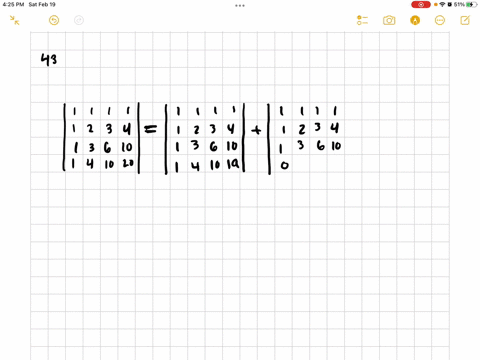 ⏩SOLVED:All Pascal matrices have determinant 1 . If I subtract 1 ...