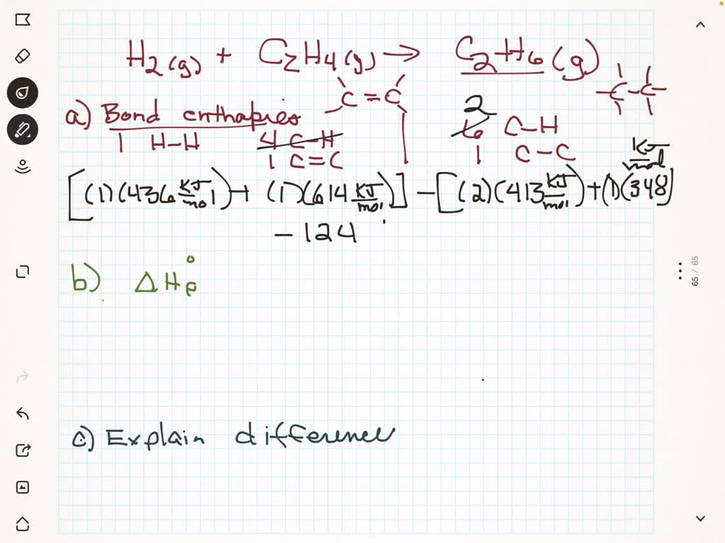 SOLVED:(a) Use bond enthalpies to estimate the enthalpy change for the ...