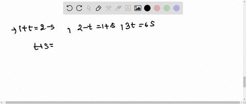 SOLVED:In Problems, determine whether the given lines intersect. If so, find the point of ...