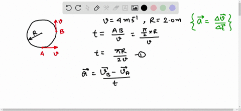 SOLVED:A mass moves on a circular path of radius 2.0 m at constant speed 4.0 m s^-1 (see Figure ...