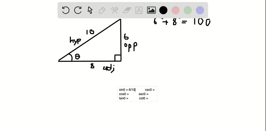SOLVED:Determine the exact values of the six trigonometric functions of the angle θ ...