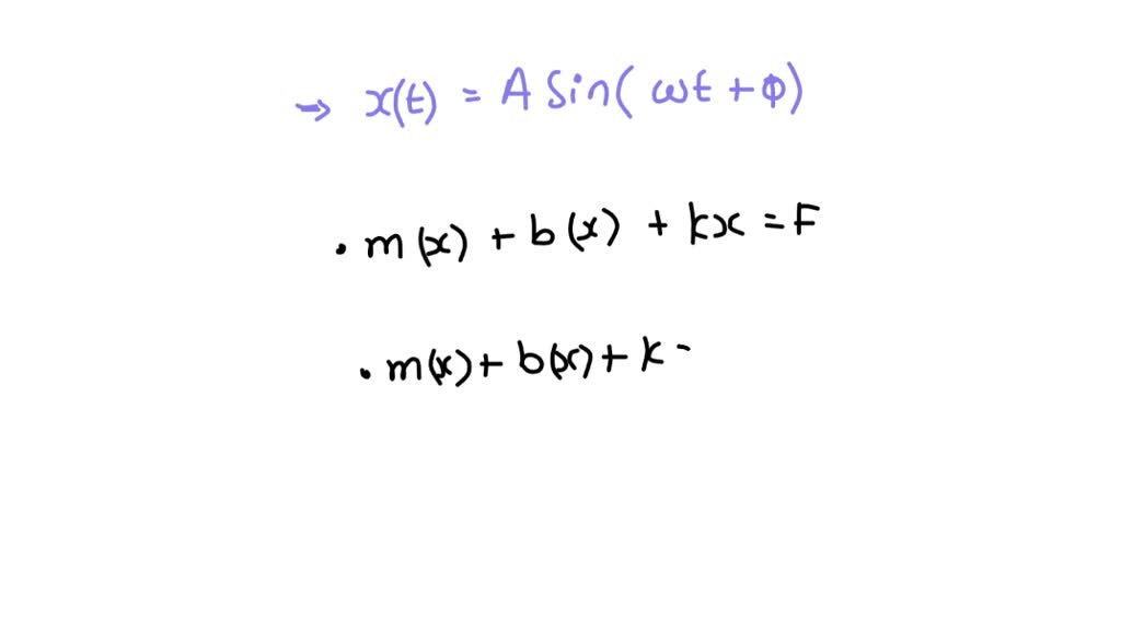 Consider how to solve the steady-state motion of a forced oscillator if ...