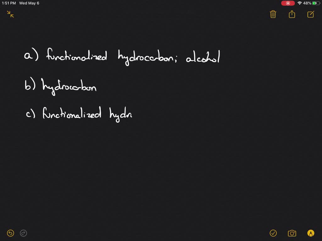 SOLVED:Classify each organic compound as a hydrocarbon or a ...