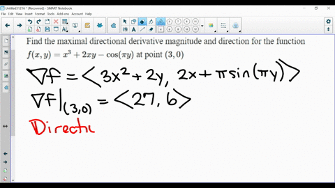 ⏩SOLVED:Find the maximum directional derivative for the function and ...