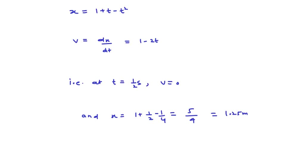 ⏩SOLVED:The position of a particle along x -axis at time t is given… | Numerade