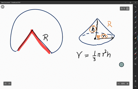 ⏩SOLVED:A cone is made from a circular sheet of radius R by cutting ...