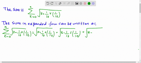 SOLVED: Write out each sum in expanded form, and then calculate the ...