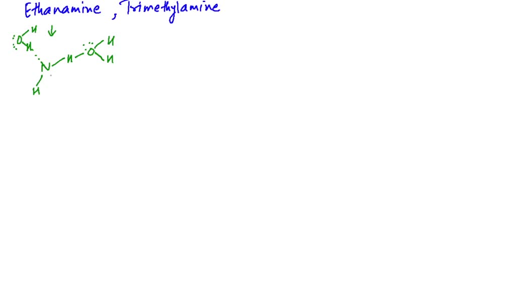 SOLVED:Draw the structures of (a) ethanamine and (b) trimethylamine ...