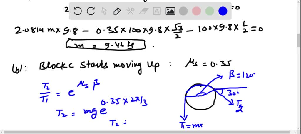 SOLVED: Bucket A and block C are connected by a cable that passes over drum B. Knowing that drum ...