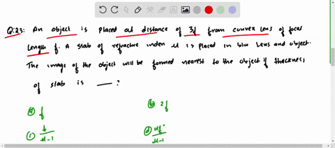 ⏩SOLVED:An object is placed at a distance of 3 f from a convex lens ...