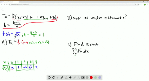 SOLVED:In Exercises 1-6, (a) use the Trapezoidal Rule with n = 4 to ...