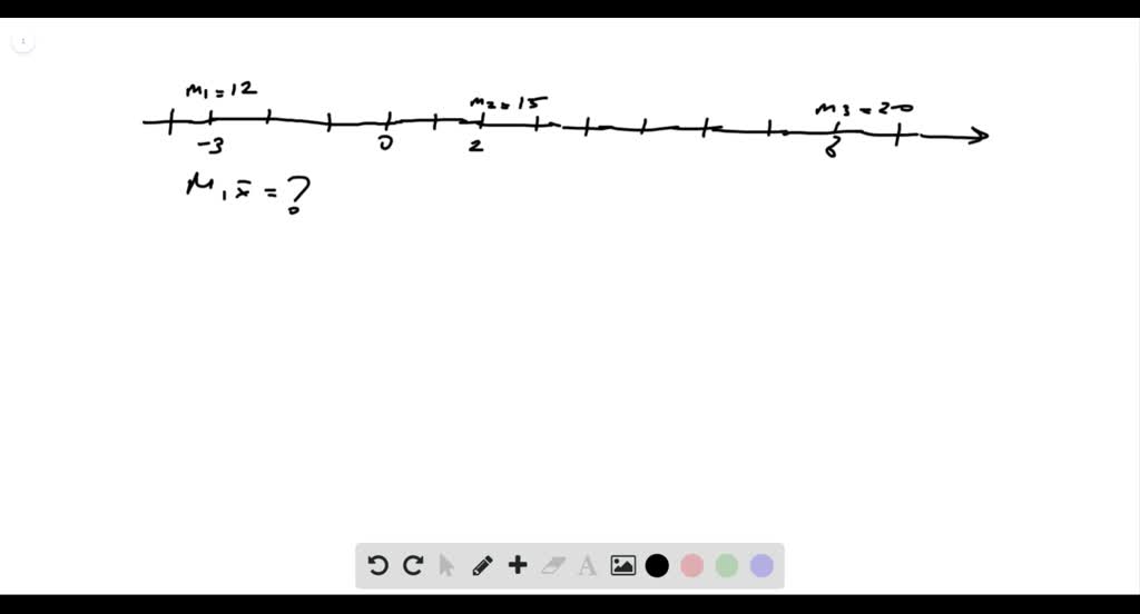 Point-masses mi are located on the x-axis as shown. Find the moment M ...
