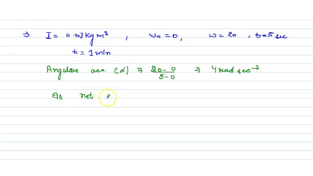 Une roue, dont le moment d'inertie est de 0,03 kg ·m^2, est accélérée à ...
