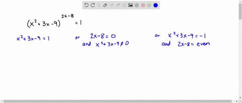 SOLVED:Determine the values of x that satisfy the equation (x^2+3 x-9 ...