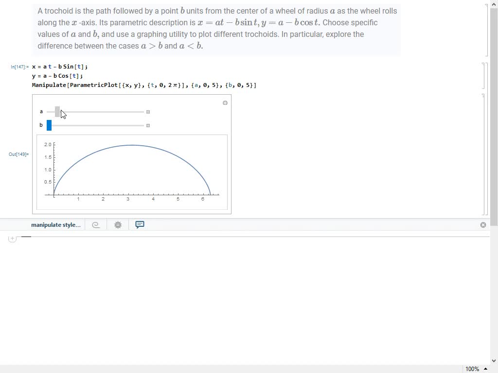 SOLVED:A cycloid is the curve traced by a point located on the edge of ...