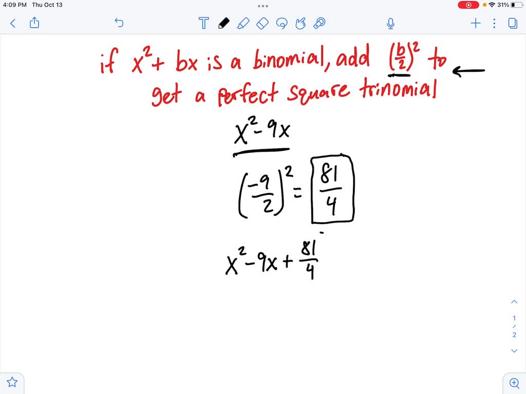 SOLVED:In Exercises 35-46, determine the constant that should be added to the binomial so that ...