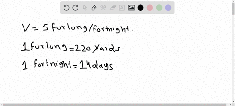 SOLVED:A creature moves at a speed of 5.00 furlongs per fortnight (not ...