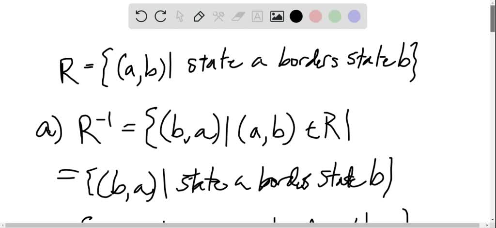 SOLVED:Let R be a relation from a set A to a set B . The inverse relation from B to A, denoted ...