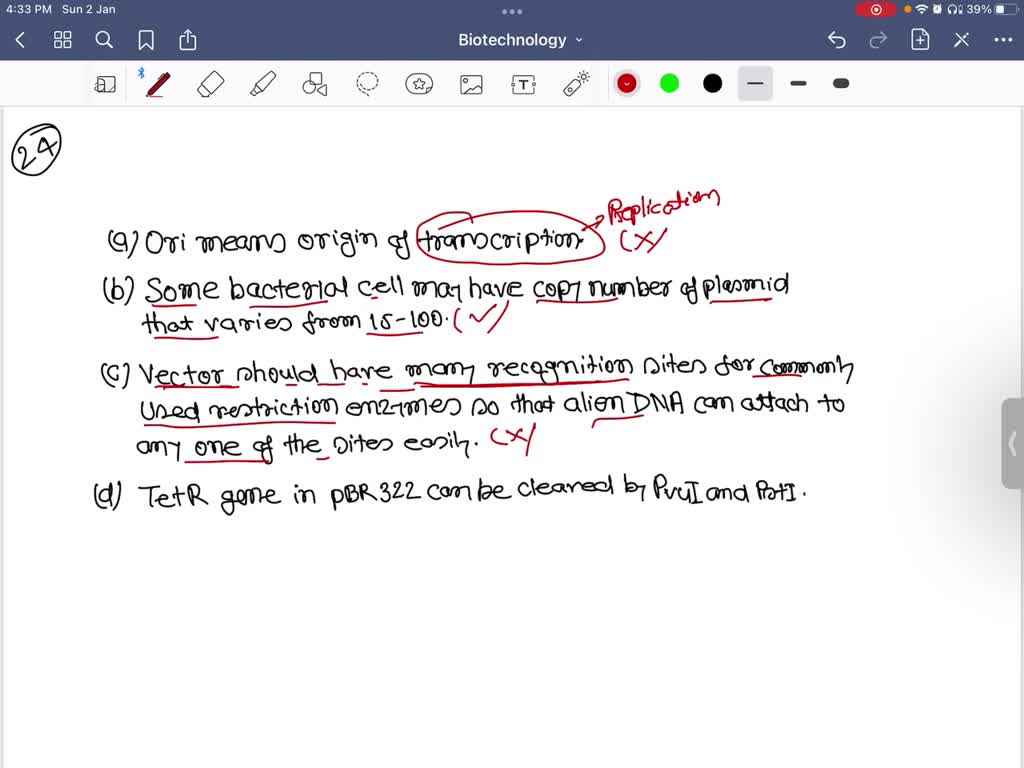 SOLVED:Find the true statement. (a) Ori means origin of transcription ...