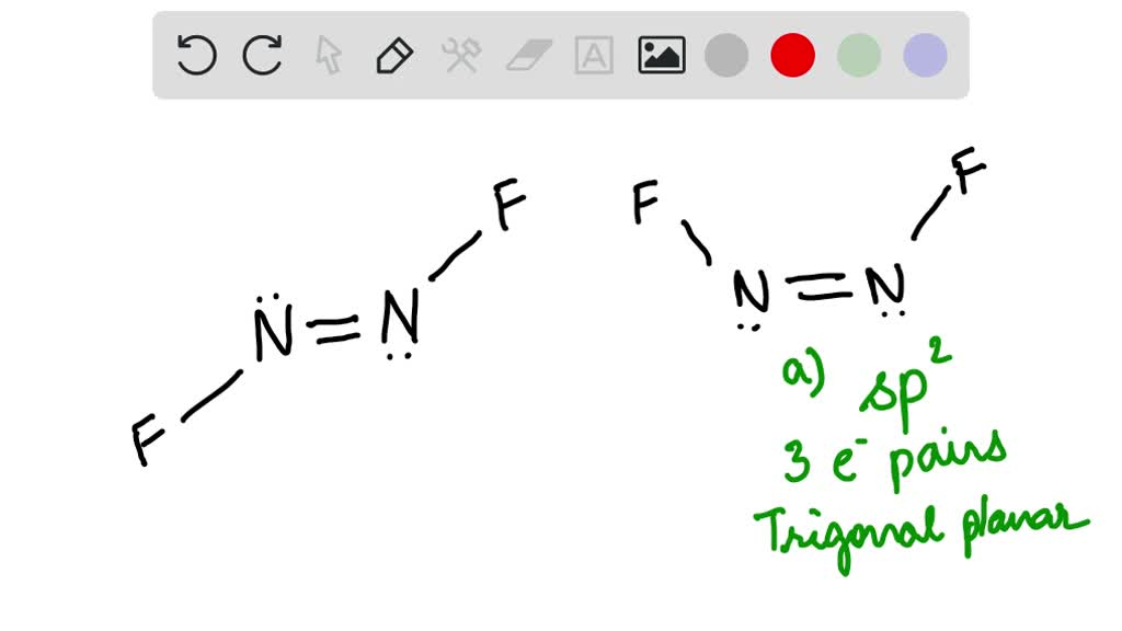 SOLVED:The N2 F2 molecule can exist in either of the following two ...