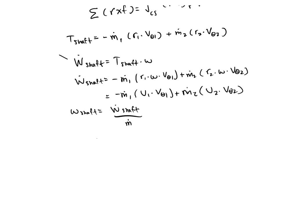 SOLVED:By using velocity triangles for flow upstream (1) and downstream ...
