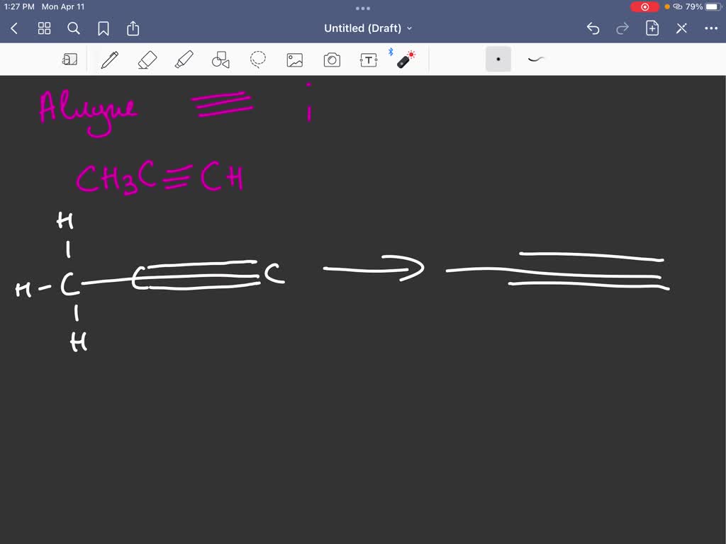 SOLVED:Draw a line-bond structure for propyne, CH3 C=CH. Indicate the ...