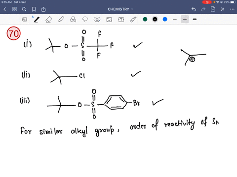 SOLVED:Identify correct reactivity order for SN 1 reaction