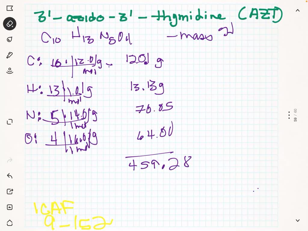 SOLVED:The compound 3^' -azido- 3^' -thymidine (AZT) is used in the ...
