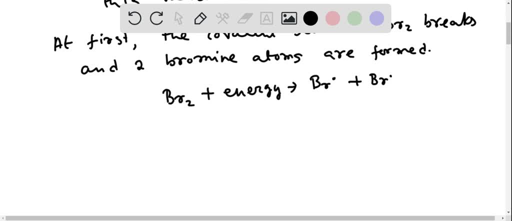 SOLVED:When a mixture of methane and bromine vapor is exposed to light ...