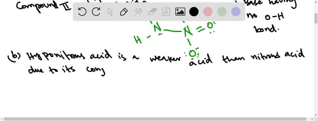 SOLVED:Two known compounds have the formula H2 N2 O2 . One of them is a ...